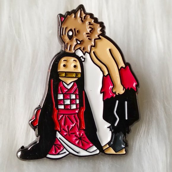 Jewelry | Demon Slayer Nezuko Inosuke Enamel Pin | Poshmark